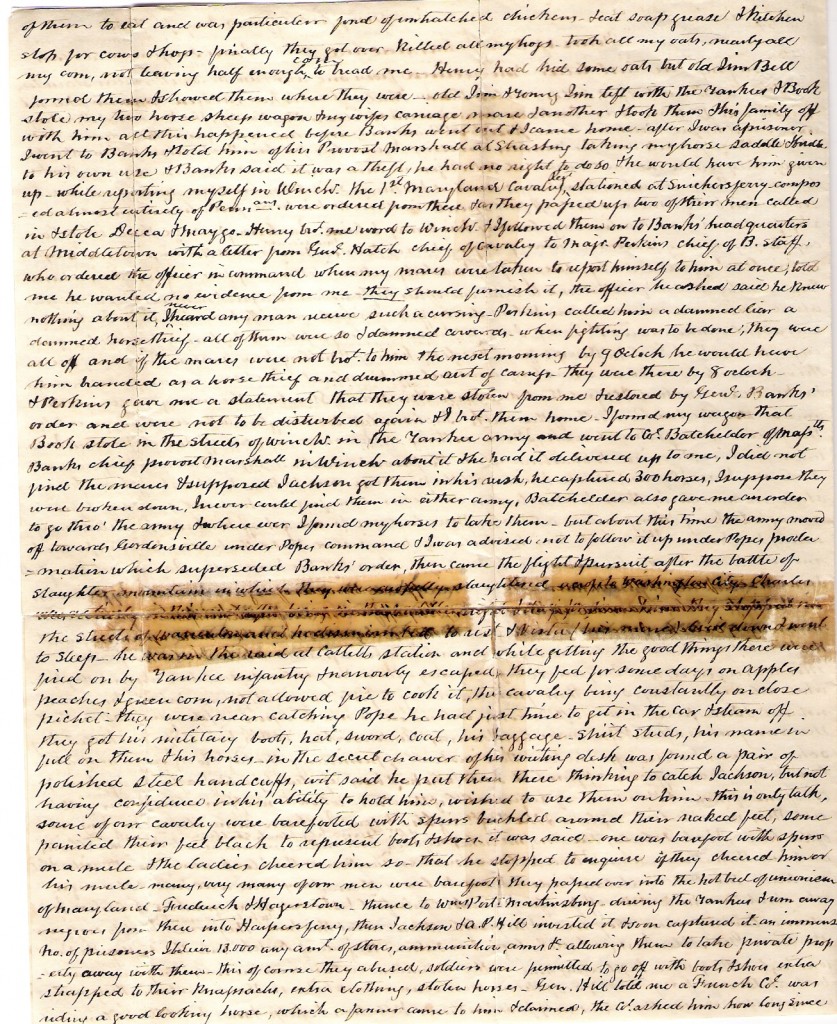 Josiah Ware – First Hand Account of the Civil War from a Letter written ...